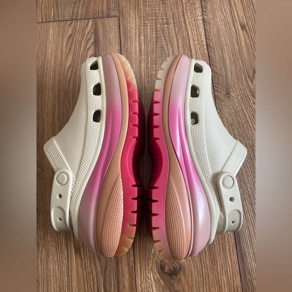 New Crocs Mega Crush Color Dip Clogs In Bone/Multi Wo… - Gem